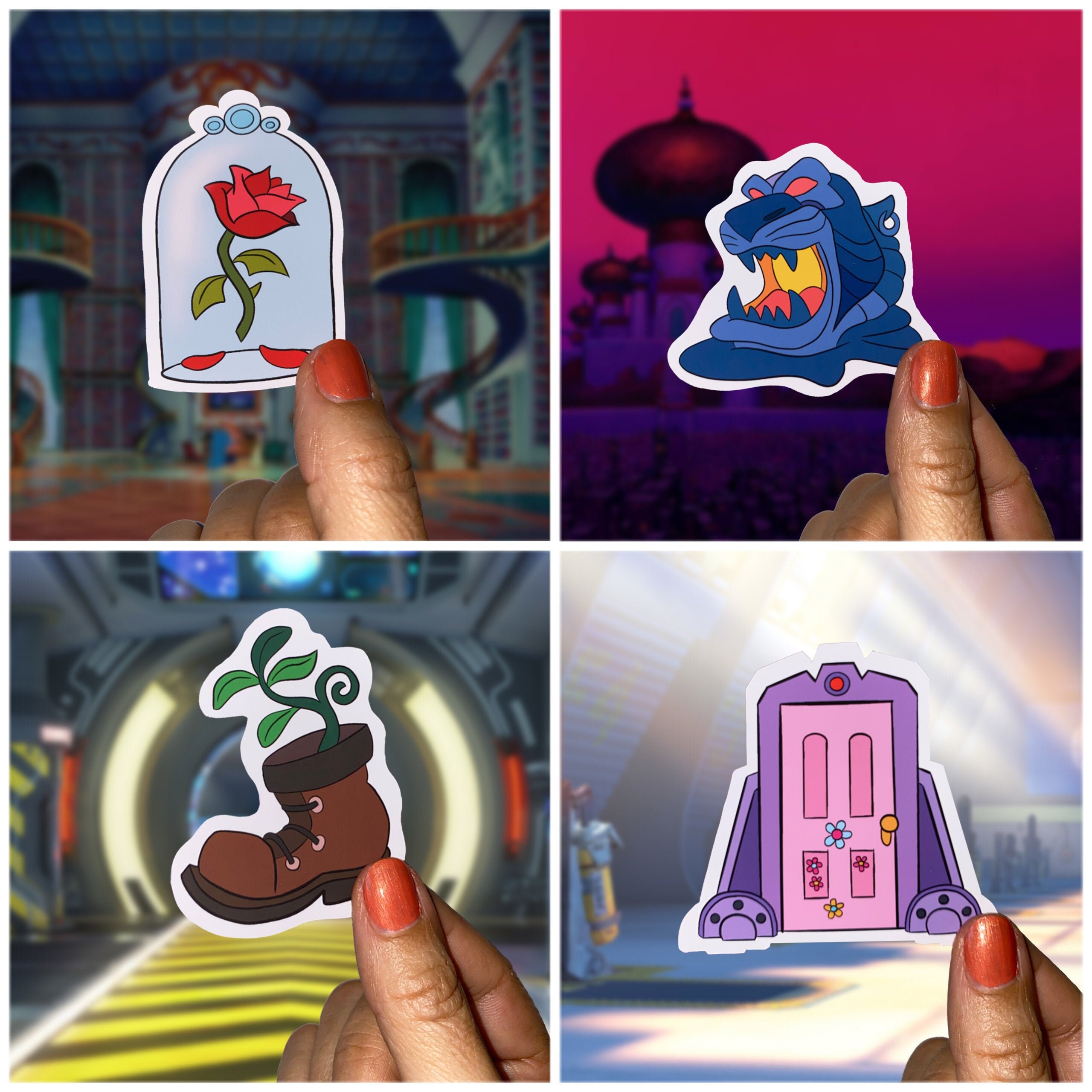 4 Pack Disney Stickers / Disney Aladdin / Disney Wall-E / Aladdin Cave ...