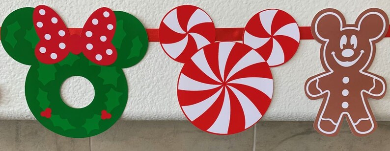 Disney Holiday Banner Mickey Christmas Decoration Disney | Etsy