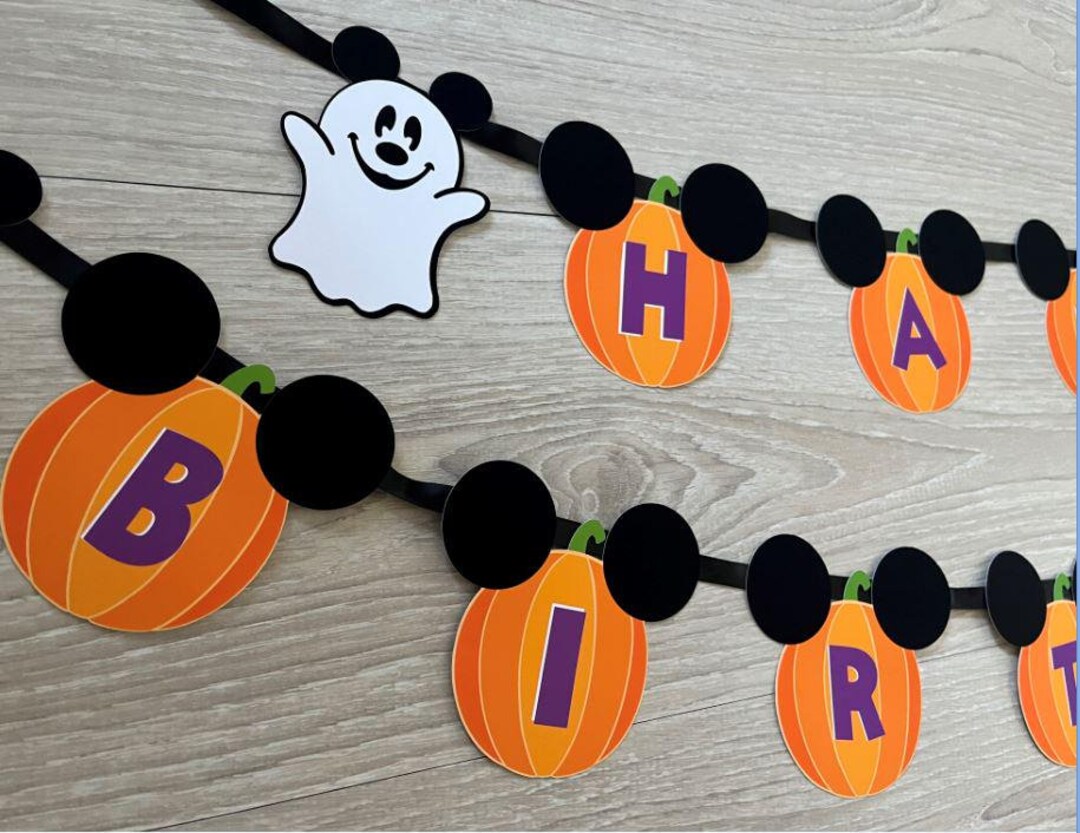 Disney Birthday Halloween Garland | Disney Halloween Banner | Happy ...