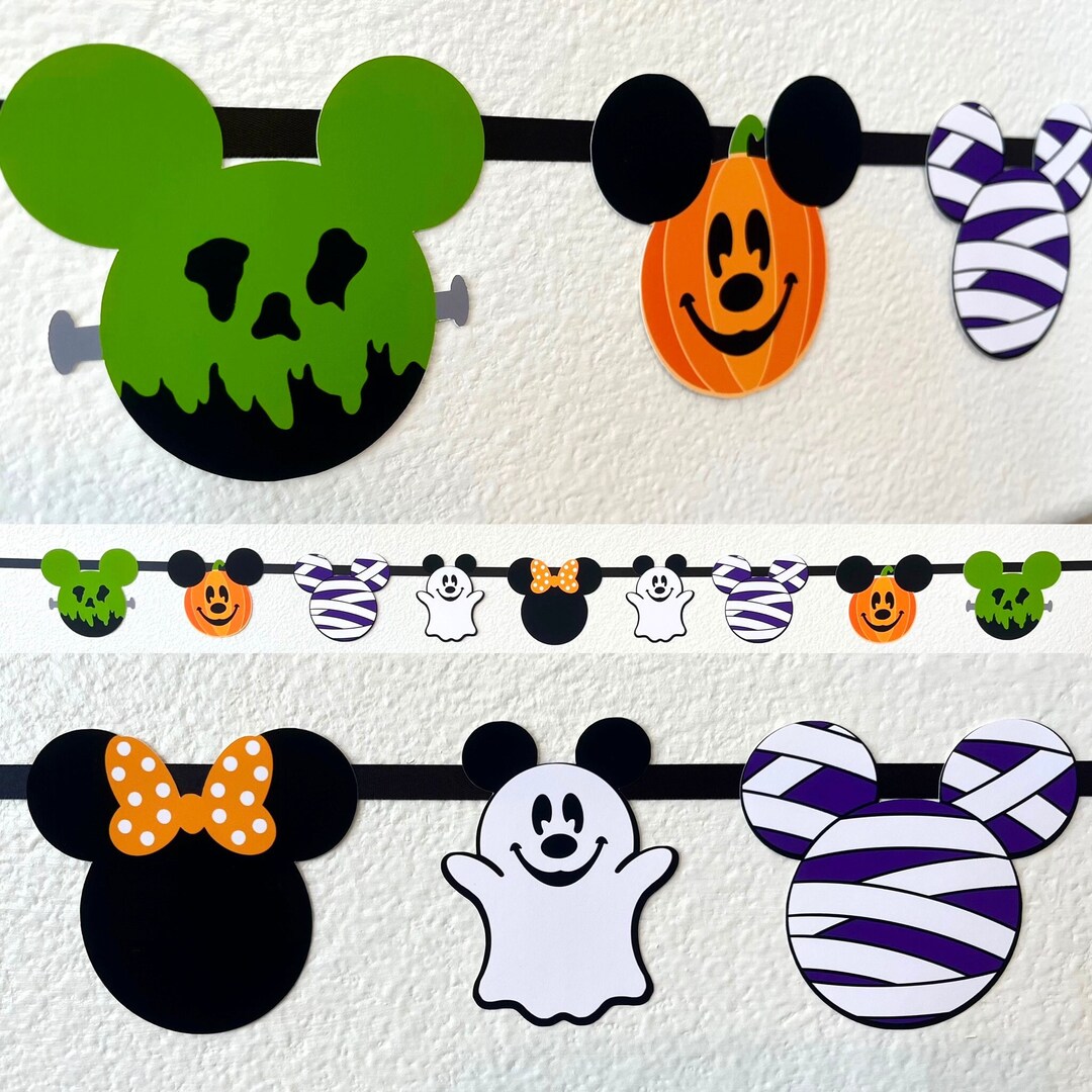 Disney Halloween MINI Garland | Disney Halloween Banner | Disney ...