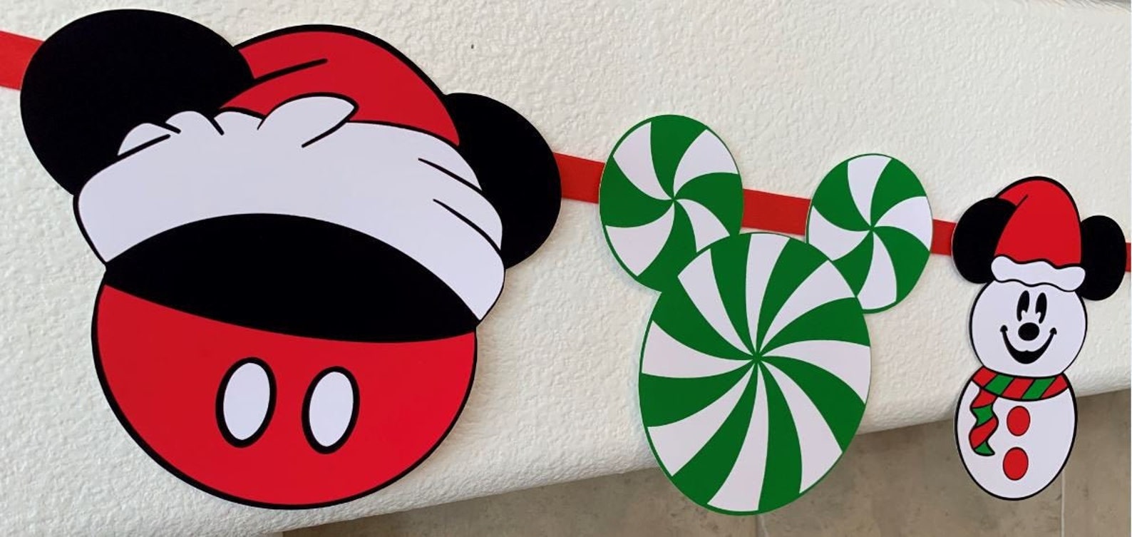 Disney Holiday Banner Mickey Christmas Decoration Disney - Etsy