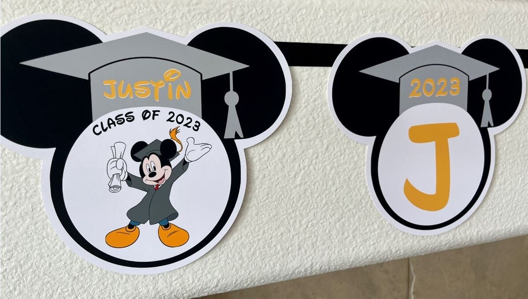 Disney Graduation Banner Graduation Disney Decoration - Etsy