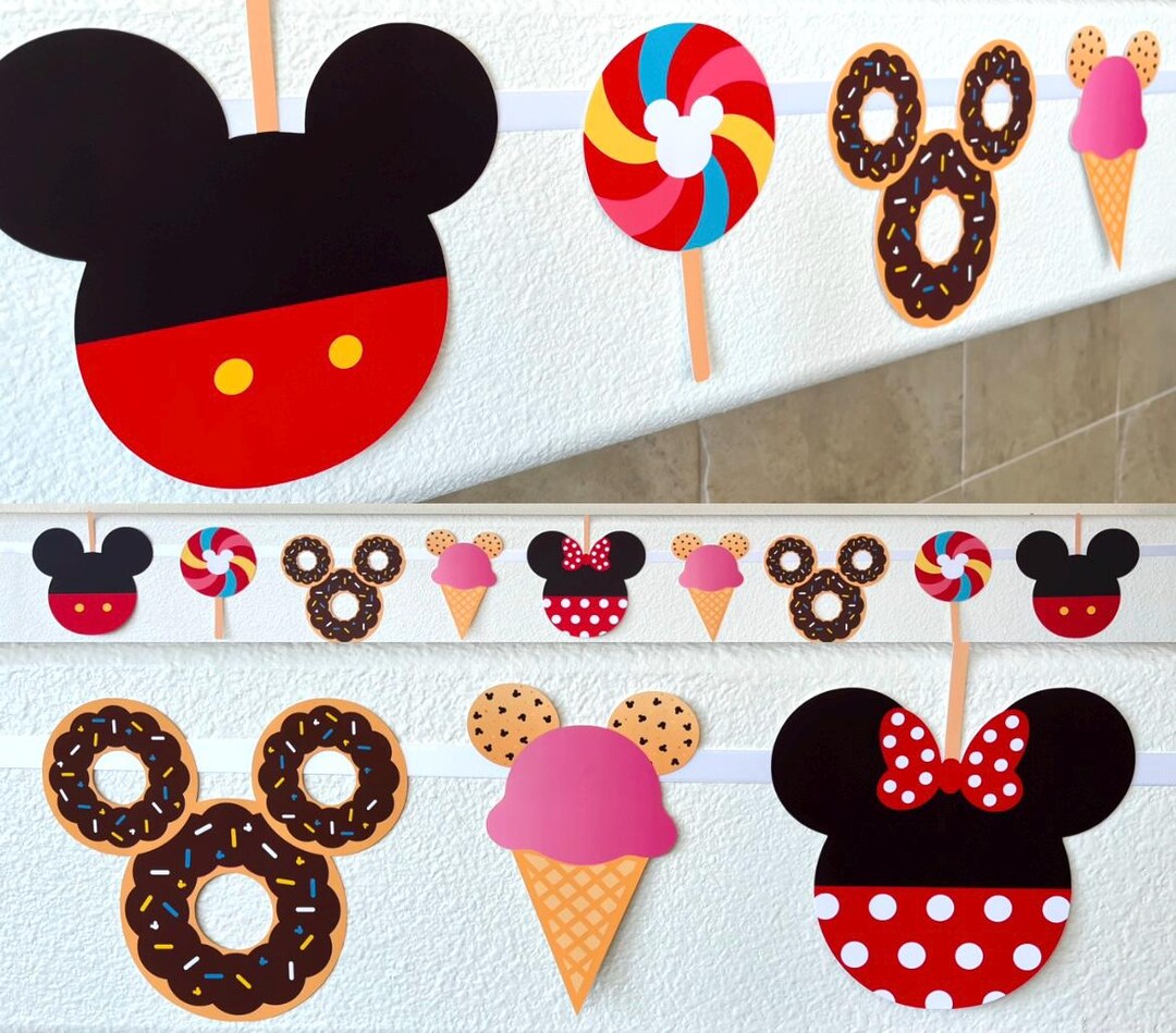 Disney Inspired Snack Banner / Disney Snacks / Disney Food / Mickey and ...