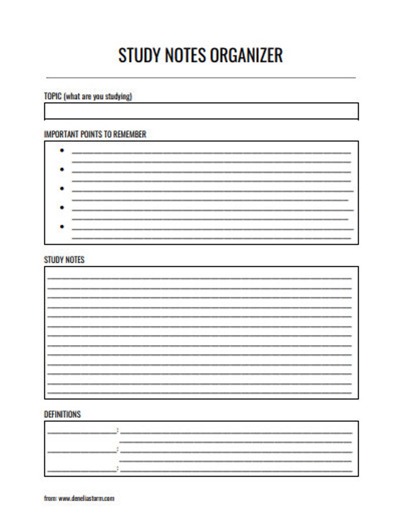 Printable Planner, Study Planner, Printable, Organization Planner ...