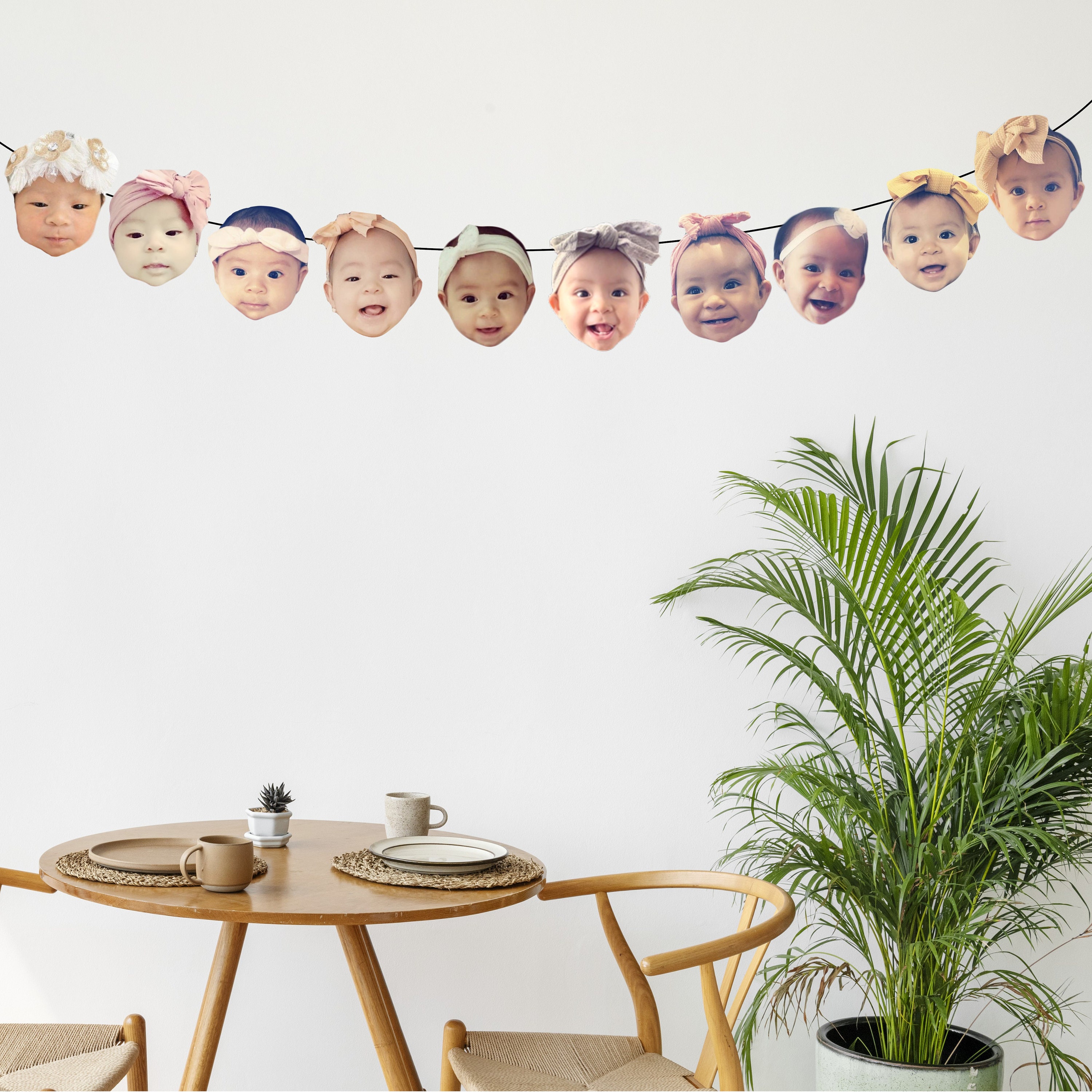 Custom face banner personalized banner with face decoration | Etsy