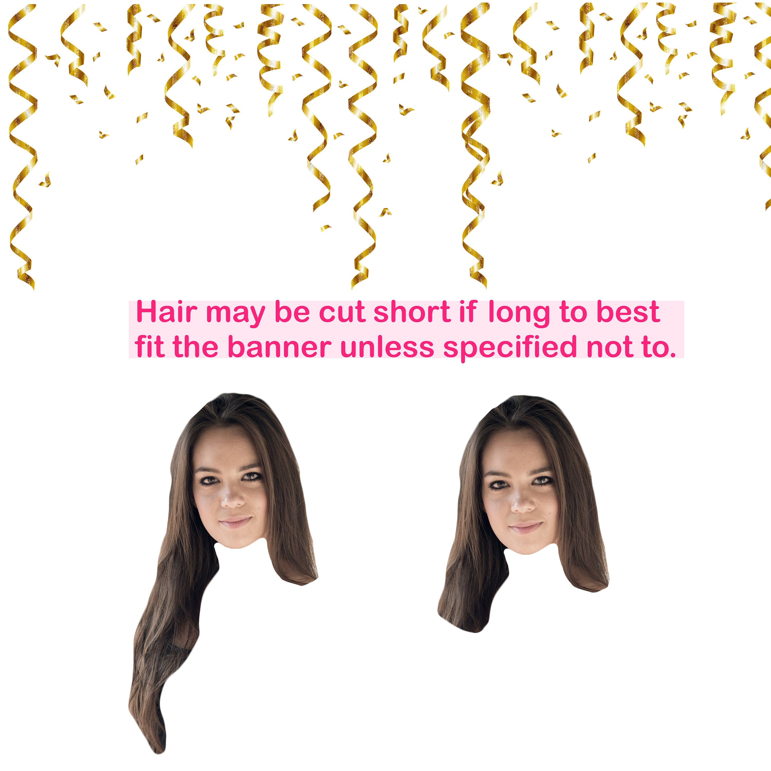 Custom face banner personalized banner with face decoration | Etsy