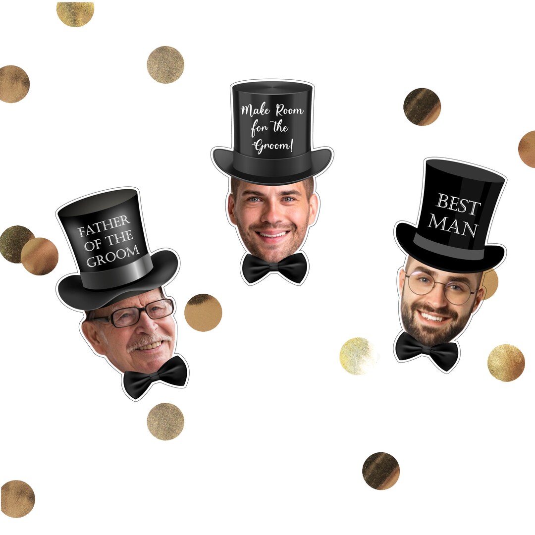 12 Bachelorette Party Fiance Face Sticker, Custom Face Sticker, Best ...