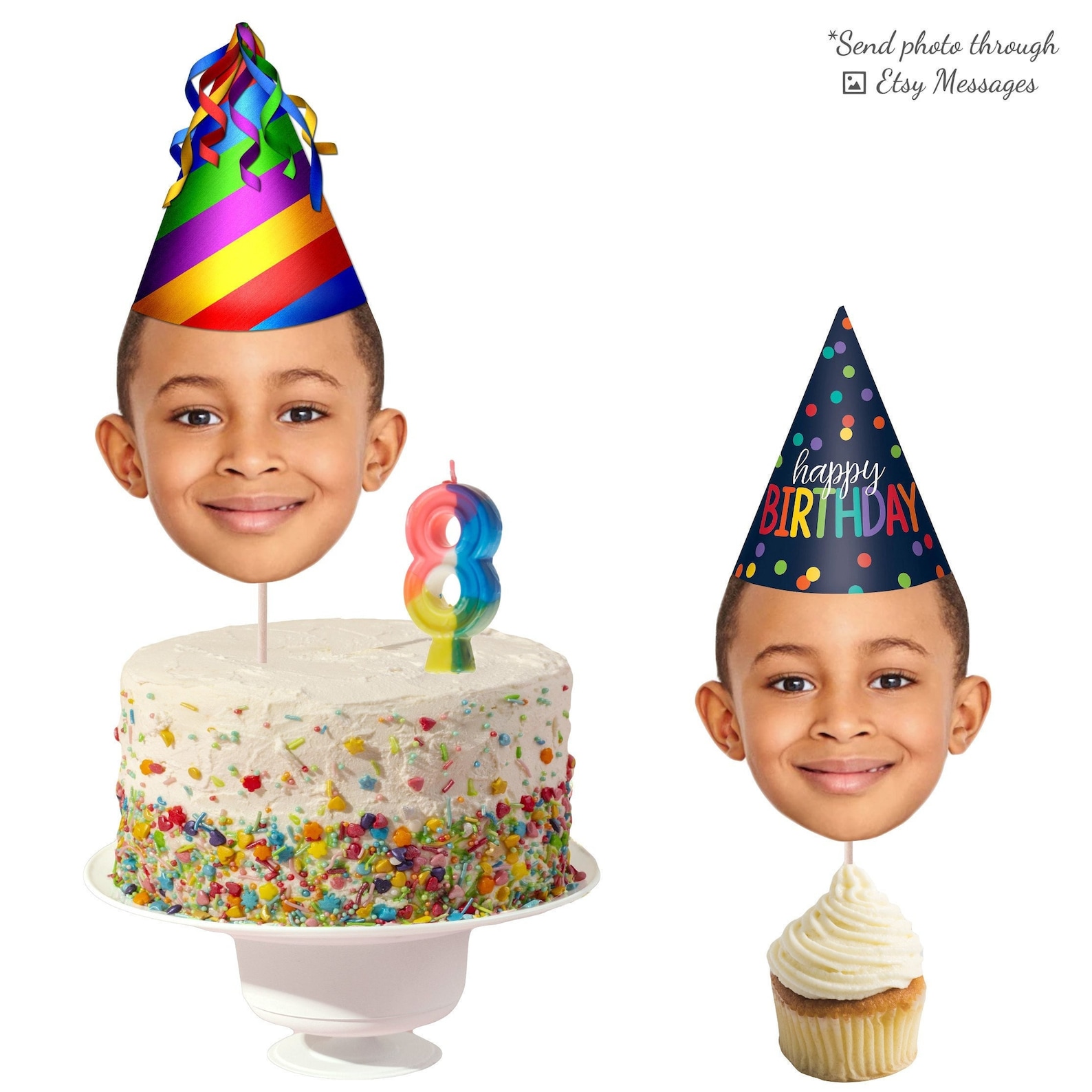 Photo Cake Topper Large Cupcake Topper Face Cake Topper - Etsy