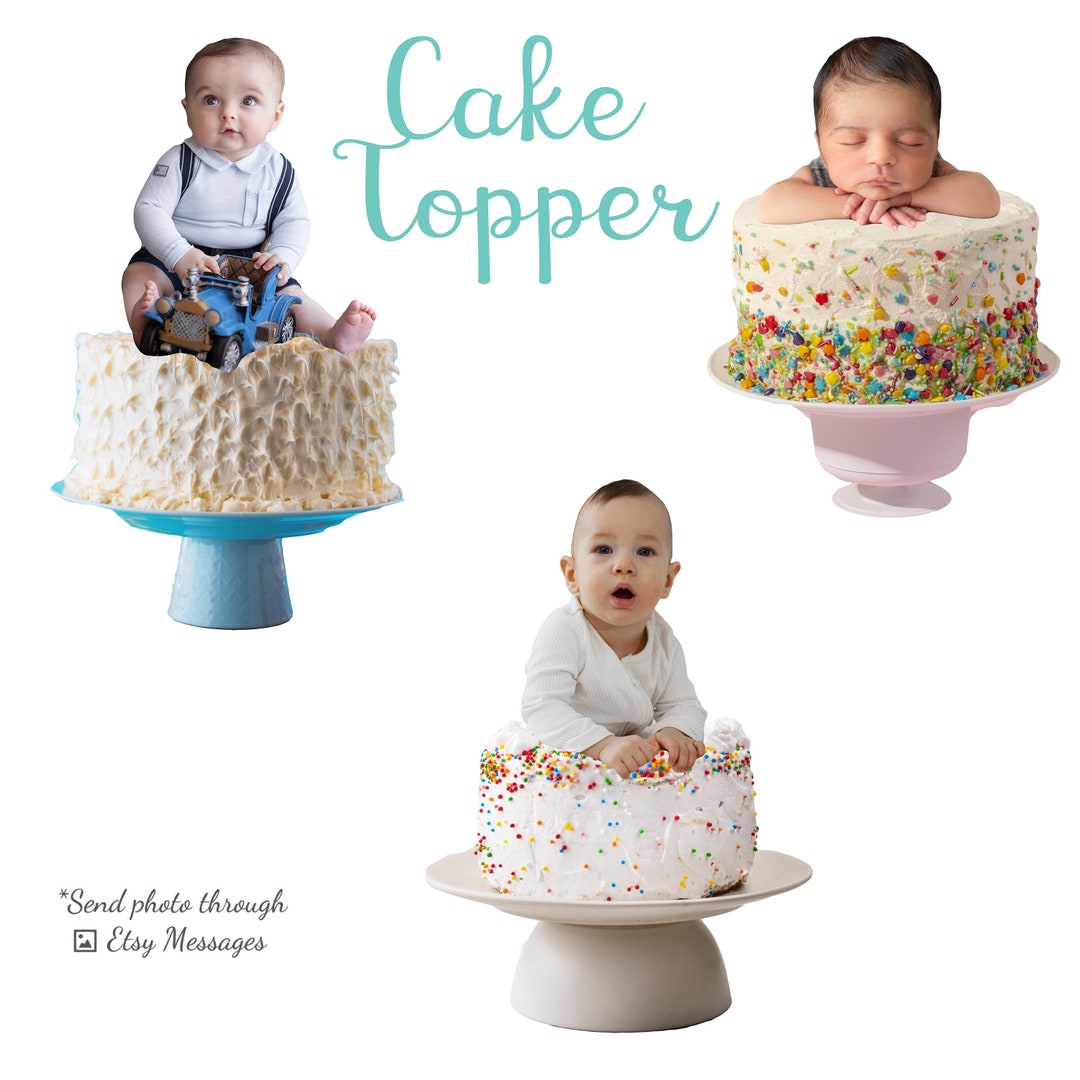 Photo Cake Topper, Large Cupcake Topper, Face Cake Topper, First ...