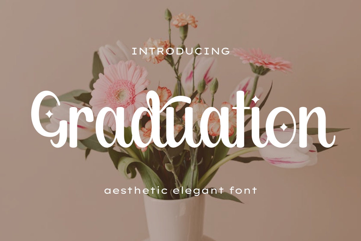 Graduation Calligraphy Font, Elegant Font, Handwritten Script Font ...