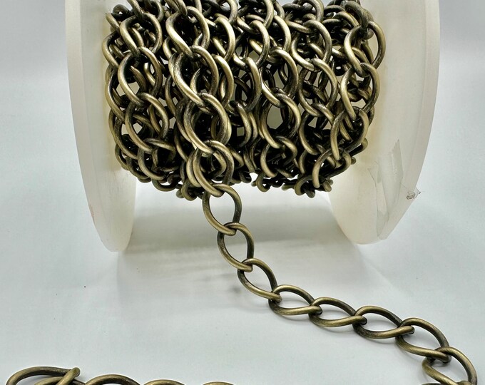 Antique Base Metal Curb Chain - Etsy