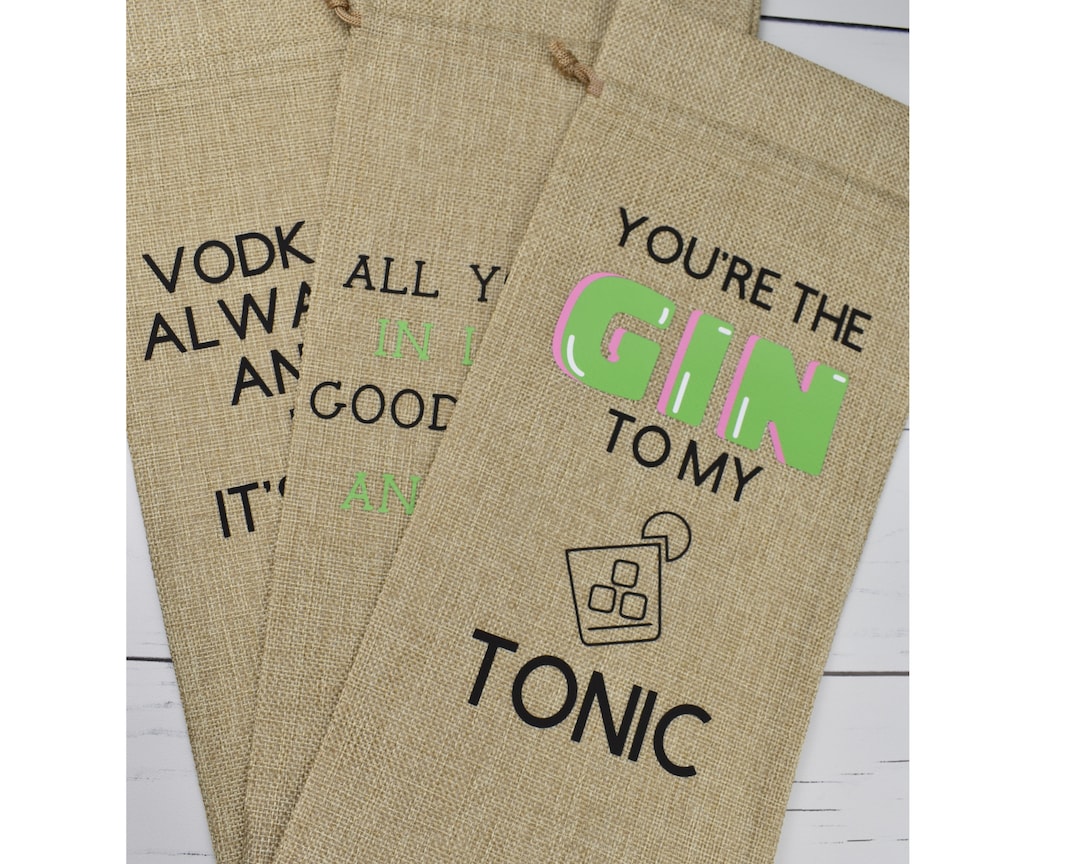 Alcohol Gift Bags Vodka Gin whisky Themed Alcohol Bag Christmas Gift ...