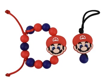 Super Mario Mushroom Beaded Bracelet - Etsy