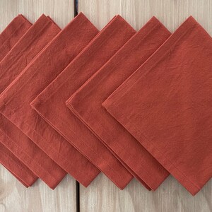Cloth Napkins, Rust Cloth Napkins, Fall Napkins, Cotton Napkin ...