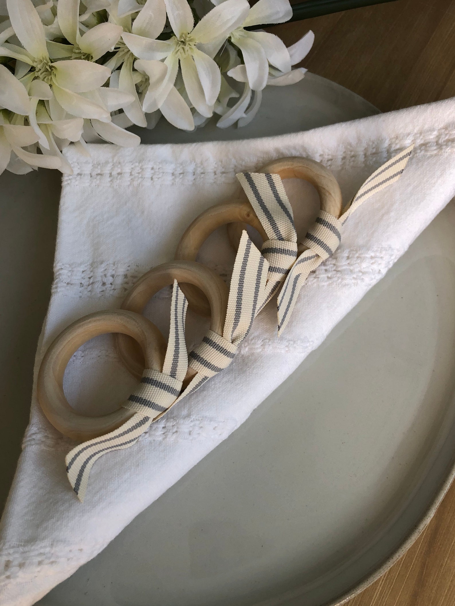 Set of Napkin Rings Farmhouse Wood Napkin Rings Wood Rings - Etsy