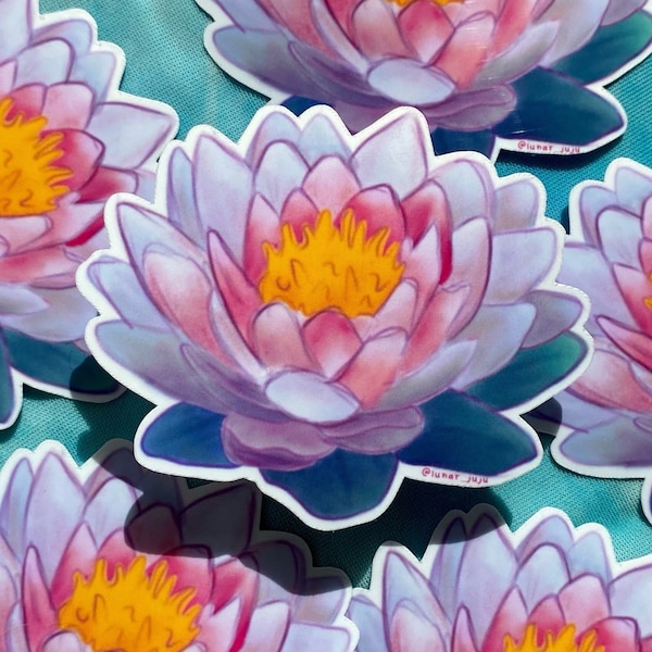 Lotus Flower Sticker - Etsy
