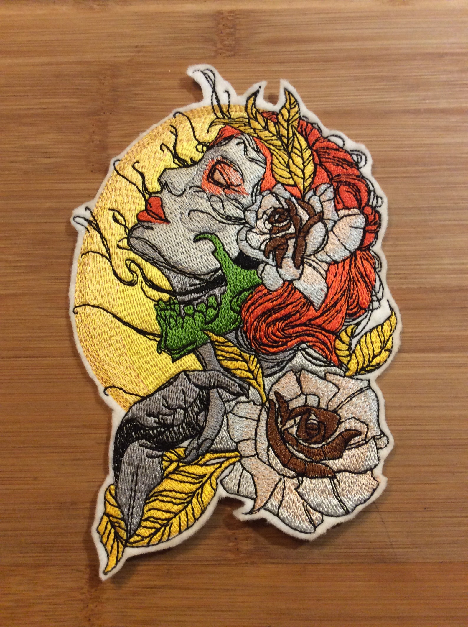 Embroidered Forest Witch With Full Moon Patch 6.50 X 4.50 - Etsy