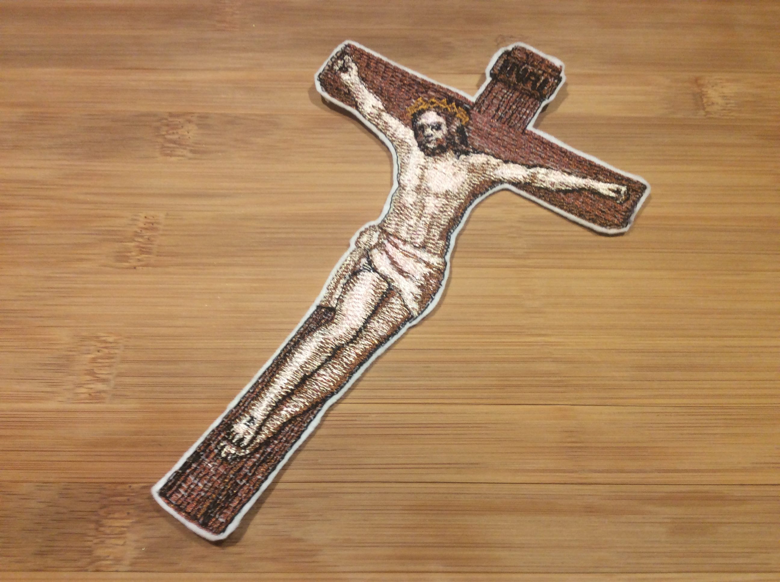 Embroidered Christ Crucifixion Patch Jesus Christ Crucifix Patch by ...