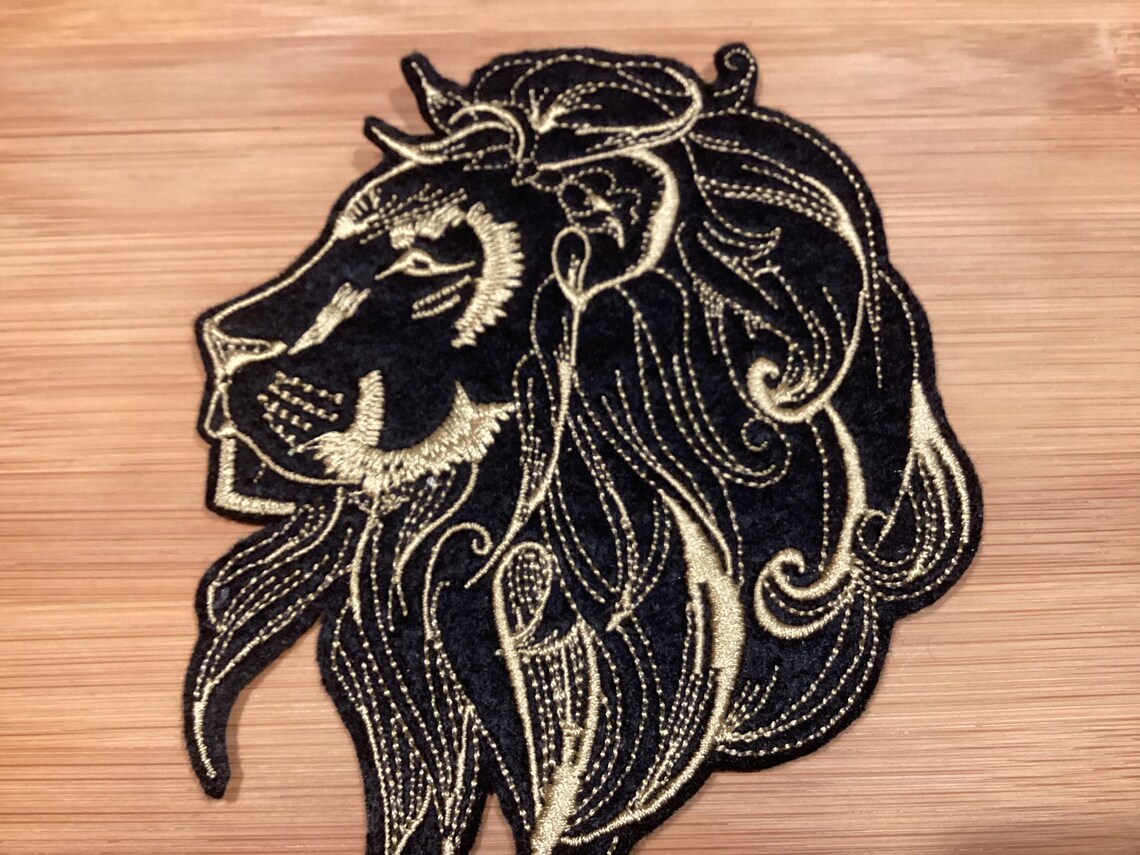 Embroidered Majestic Lions Head Sew/iron-on Patch 2 Sizes - Etsy
