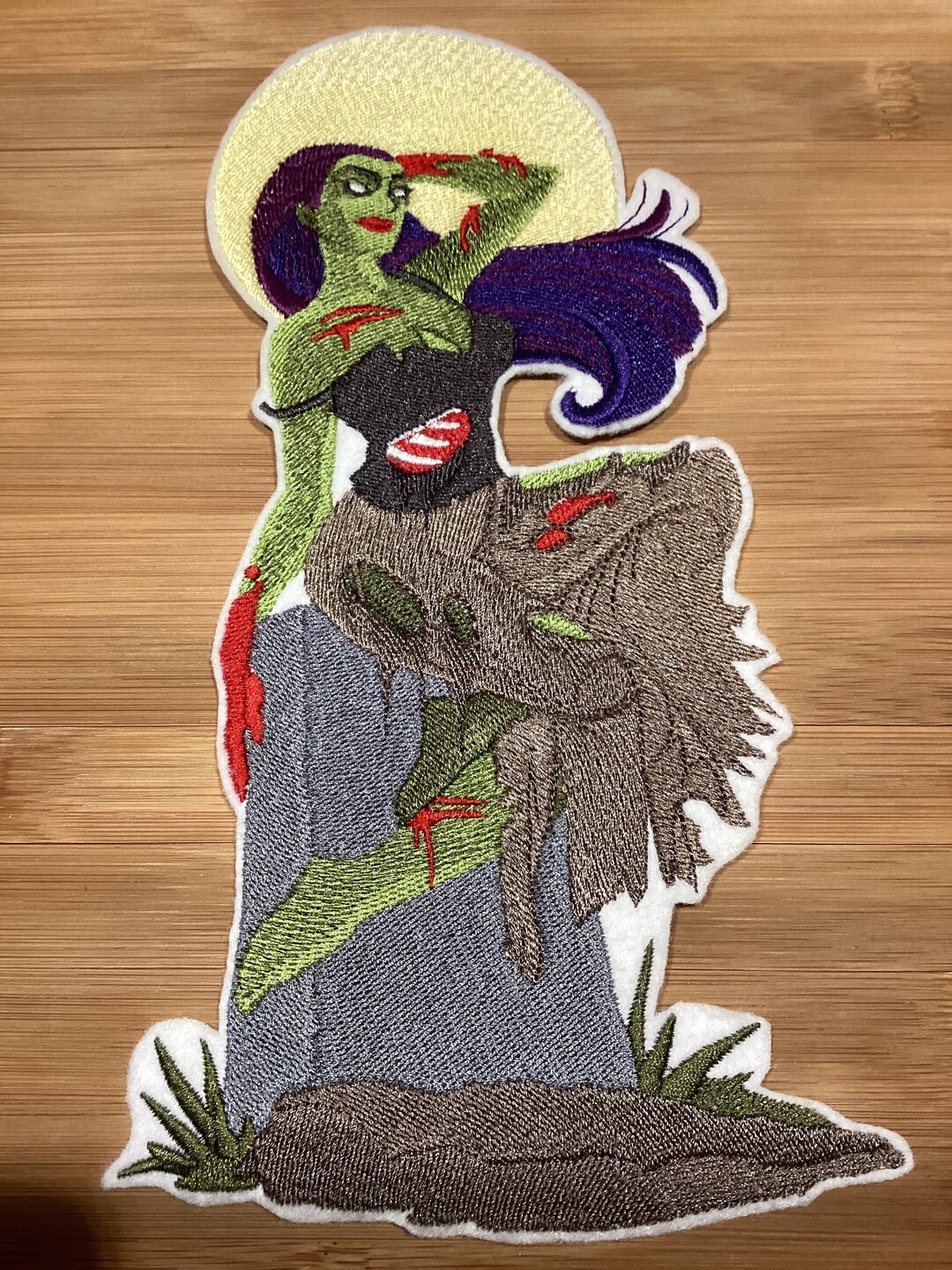Embroidered Zombie Pin-up Girl Patch 9.50 X 5 Inches by - Etsy