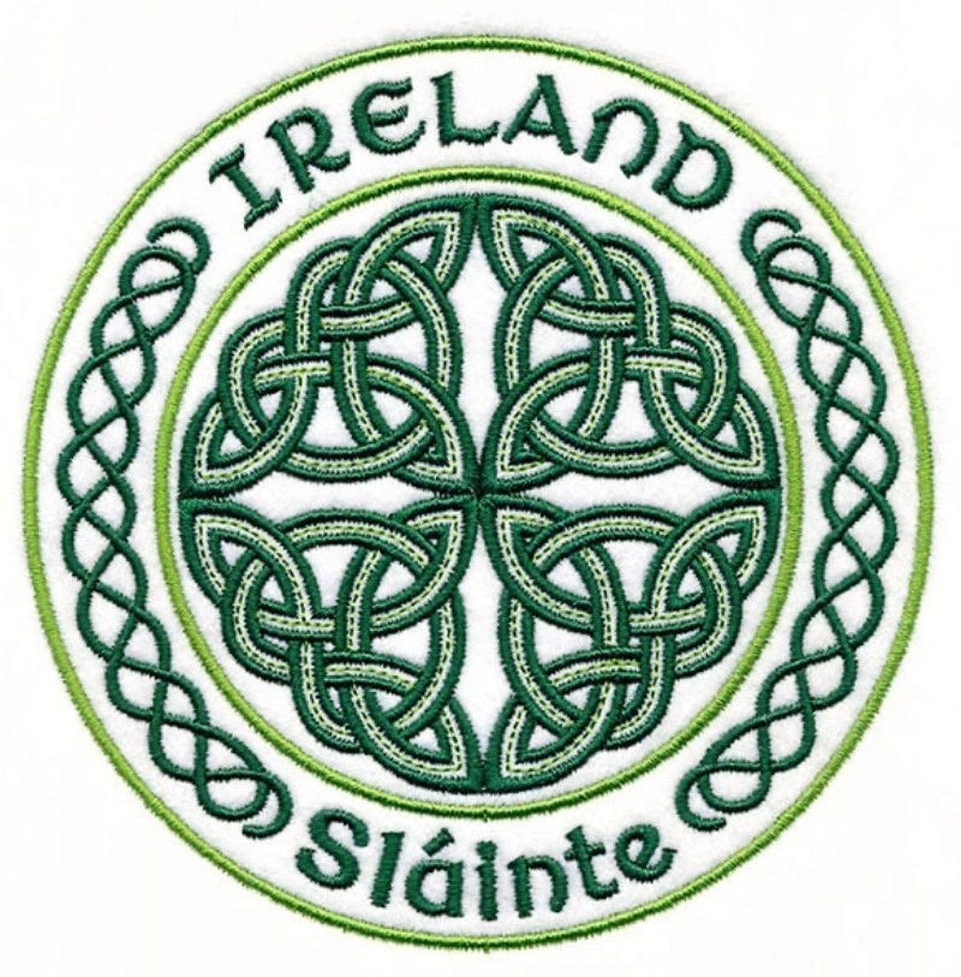 Embroidered Ireland Sláinte Celtic Crest Sew/iron-on Patch St. Patricks ...