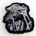 Embroidered Punk Style Large Iron-on Chopper Motorcycle Skull Xlpatch ...