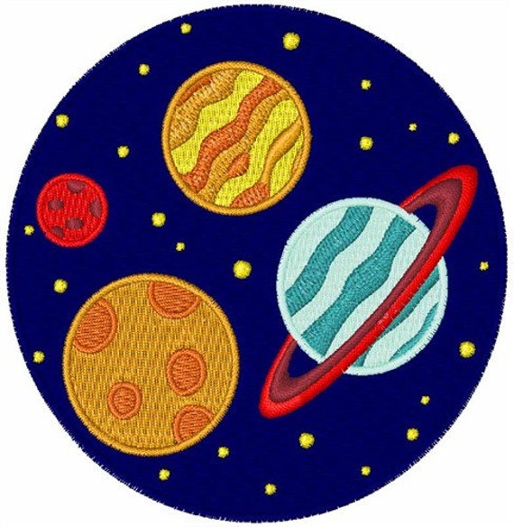 Embroidered Planets of Space Sew/iron-on Patch by - Etsy
