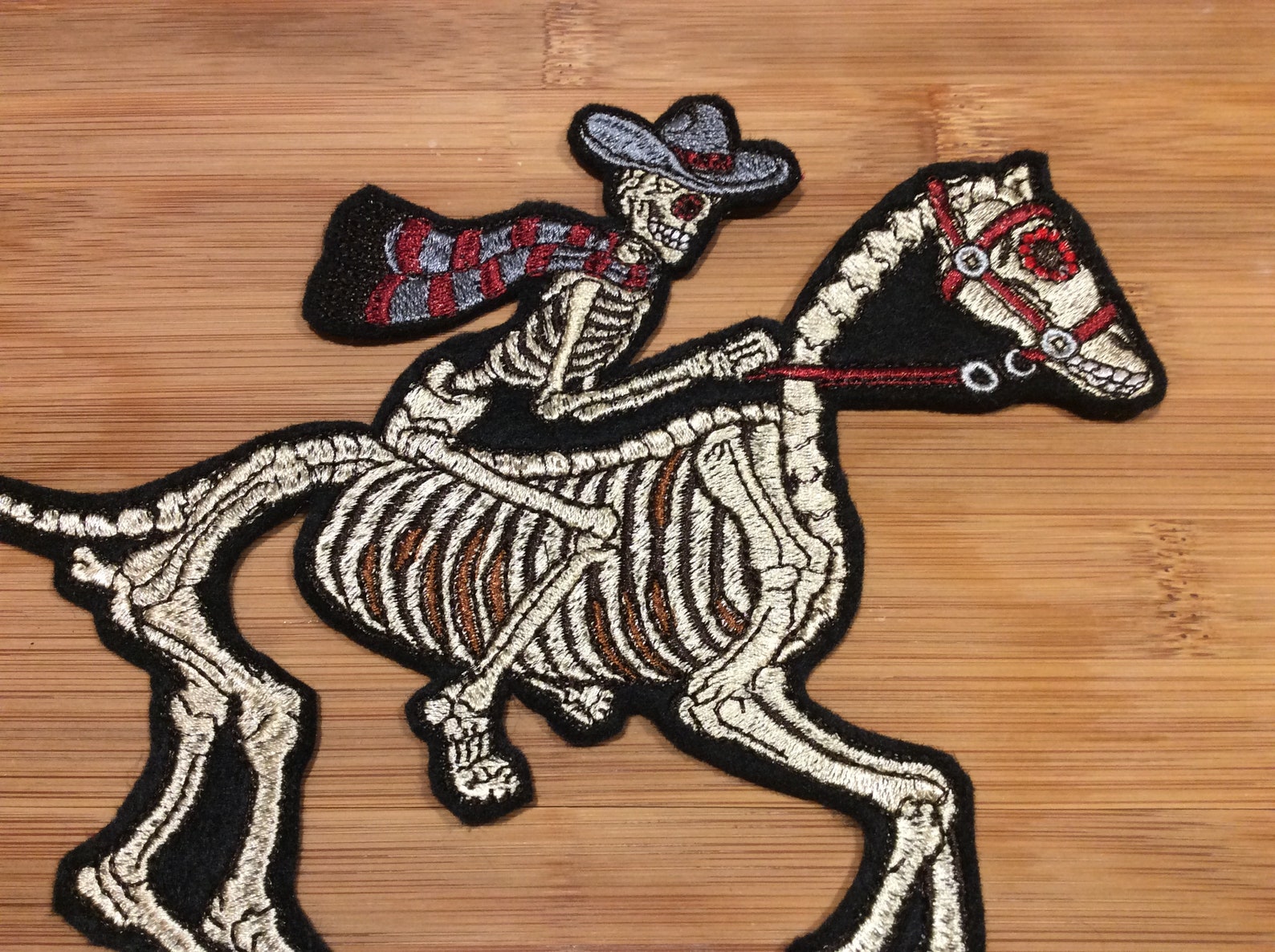 Embroidered Skeleton Horse and Rider Sew/iron-on Patch by - Etsy