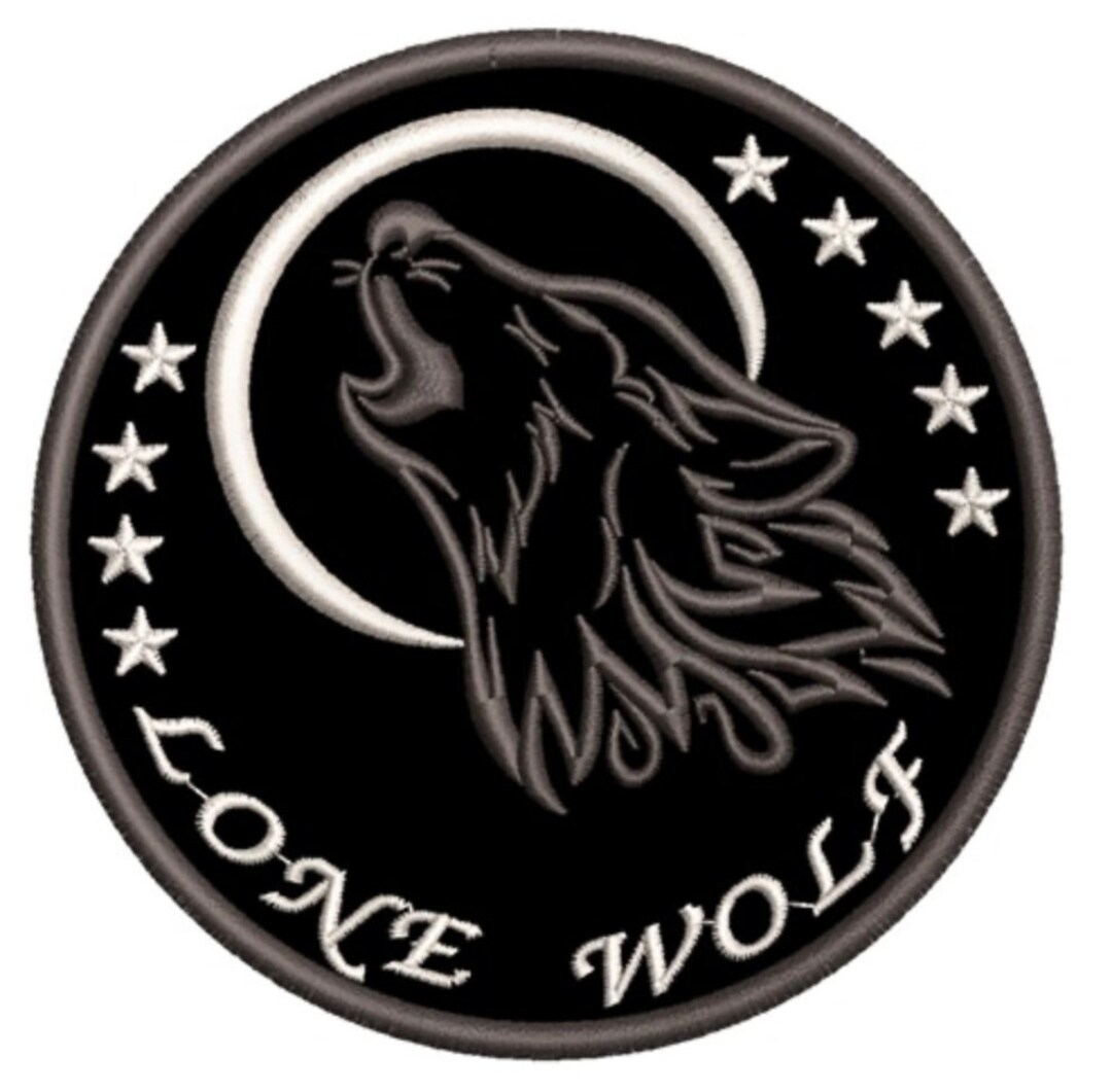 Embroidered Lone Wolf Sew/iron-on Patch Wolf Heaf by Twistedstitcher 2018 Located in Abbotsford ...