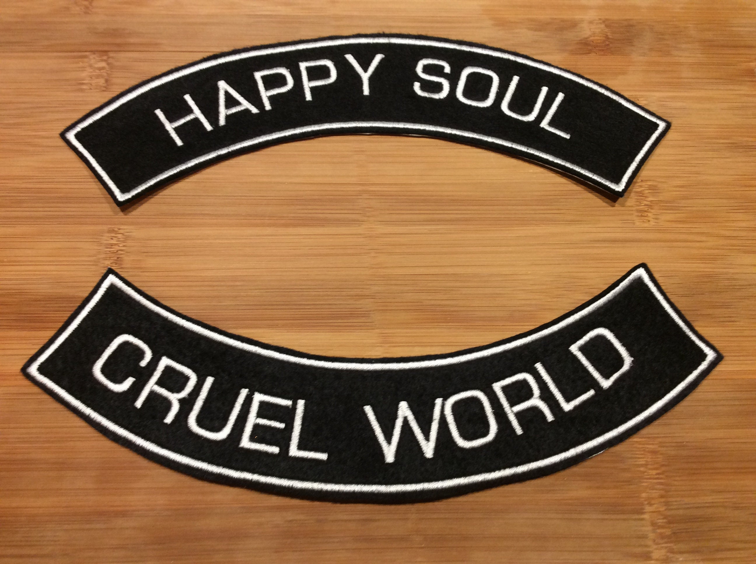 Embroidered Large Top or Bottom Rocker Banner with Your Custom | Etsy