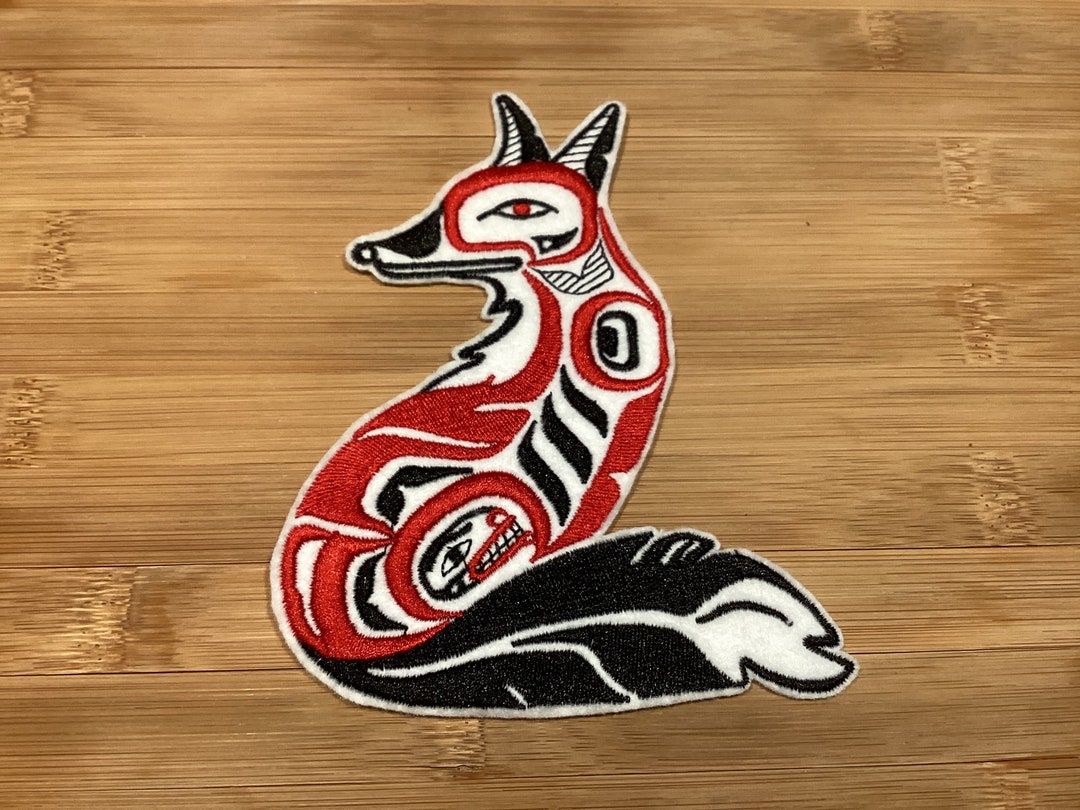 Embroidered Tribal Native Fox Sew/iron-on Patch 3 Sizes Available by ...