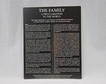 Family Proclamation Poster Proclamation to the World With - Etsy