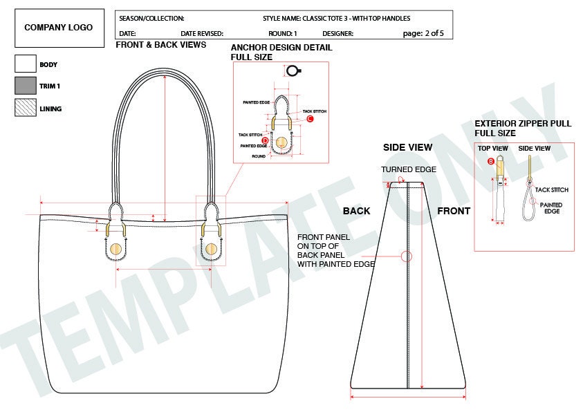 Classic Tote 3 With Tubular Top Handles| Customizable Mass Production ...