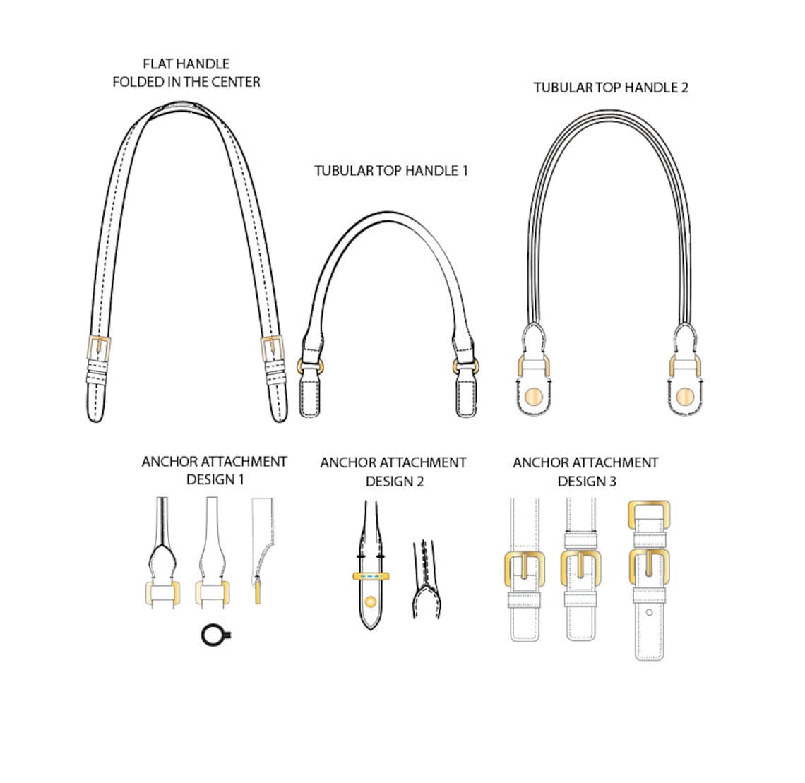 Mega Bundles - Tube Handles X 2 | Flat Handle Straps X 1 | Anchor ...
