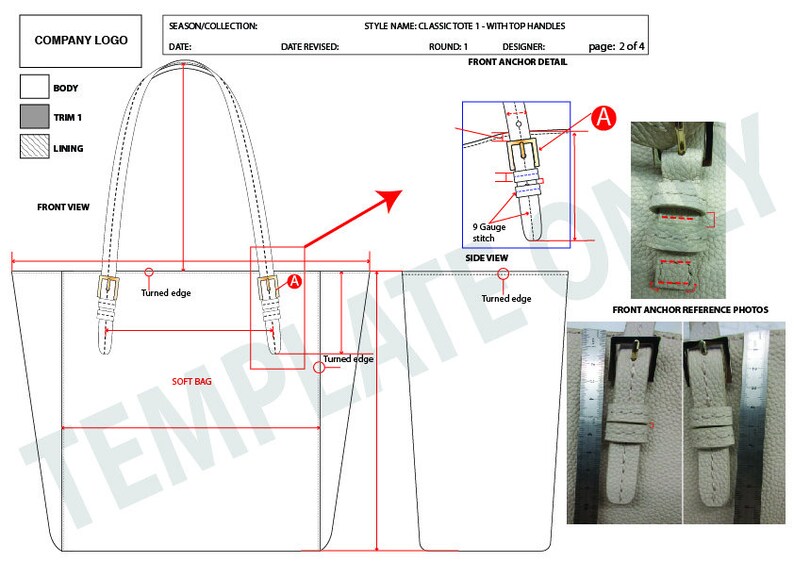 Classic Leather Tote With Top Handle Design | Customizable Mass ...