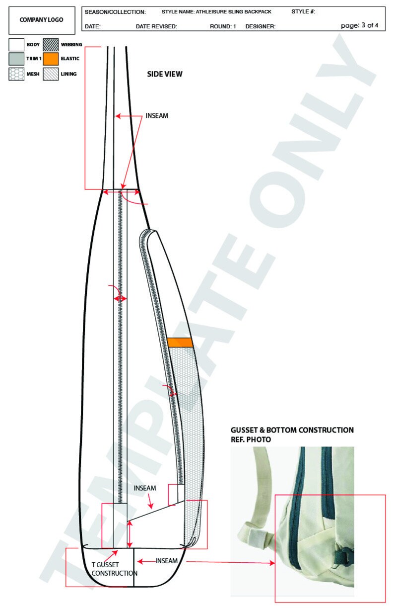Athleisure Sling Backpack | Customizable Mass Production Tech Pack | up ...