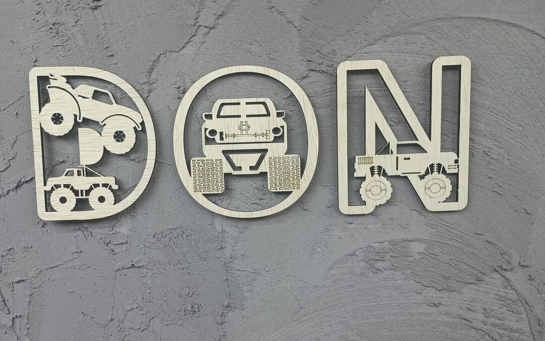 Monster Truck Alphabet Letters - Etsy