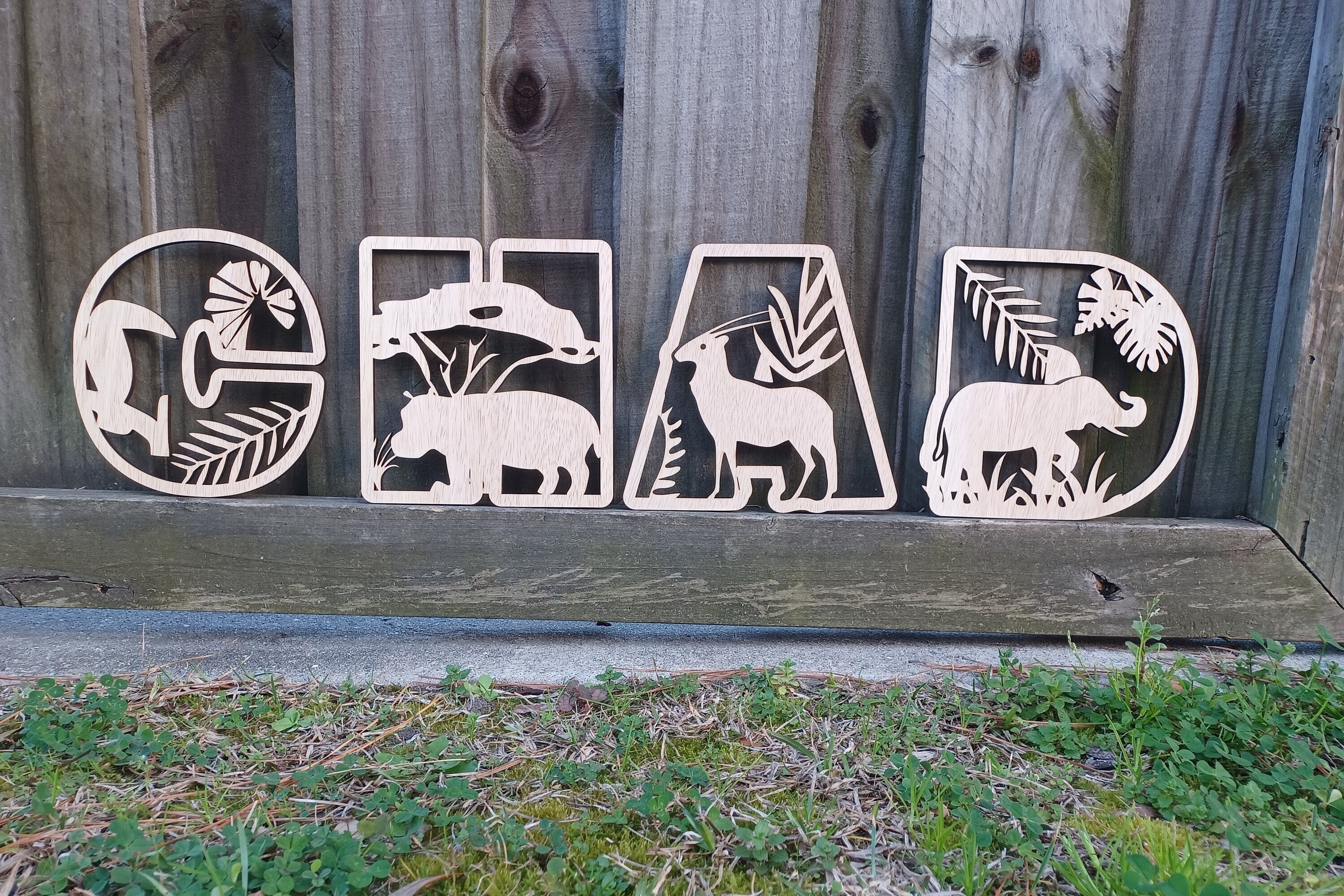Safari Theme Jungle Animals Alphabet Letters - Etsy