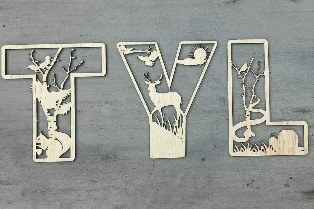 Woodland Animal Alphabet Letters - Etsy