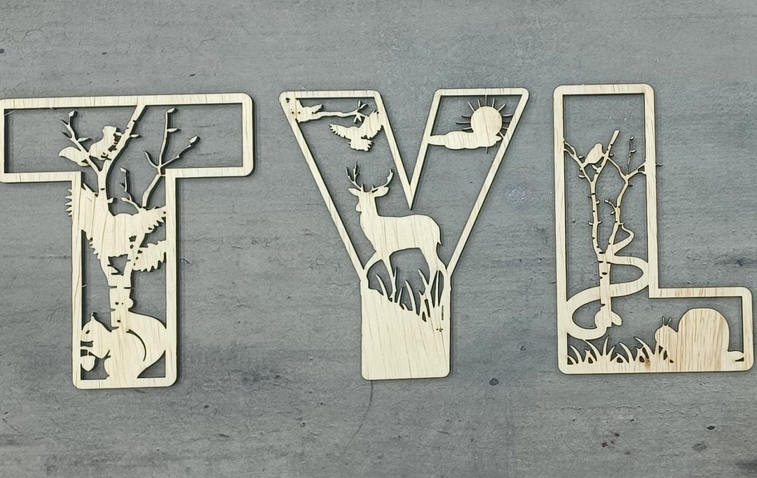 Woodland Animal Alphabet Letters - Etsy