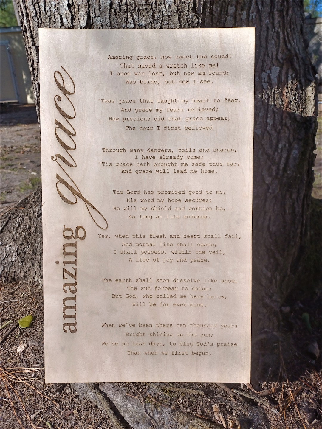 Amazing Grace Sign, Custom Hymn Sign, Wooden Wall Sign - Etsy