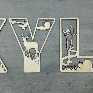 Woodland Animal Alphabet Letters - Etsy