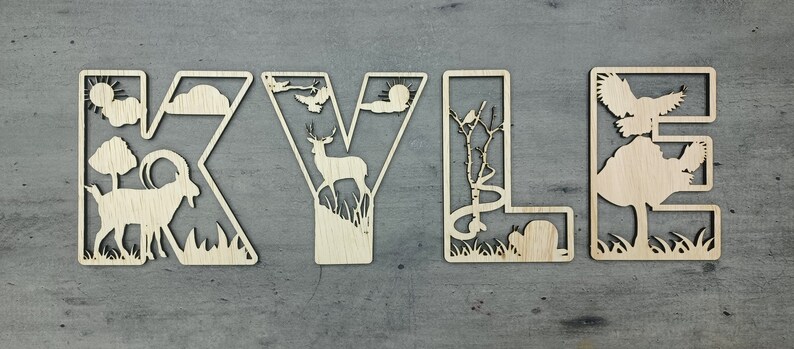 Woodland Animal Alphabet Letters - Etsy