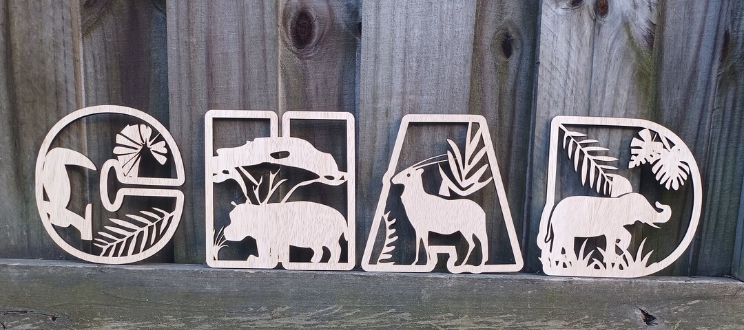 Safari Theme Jungle Animals Alphabet Letters - Etsy