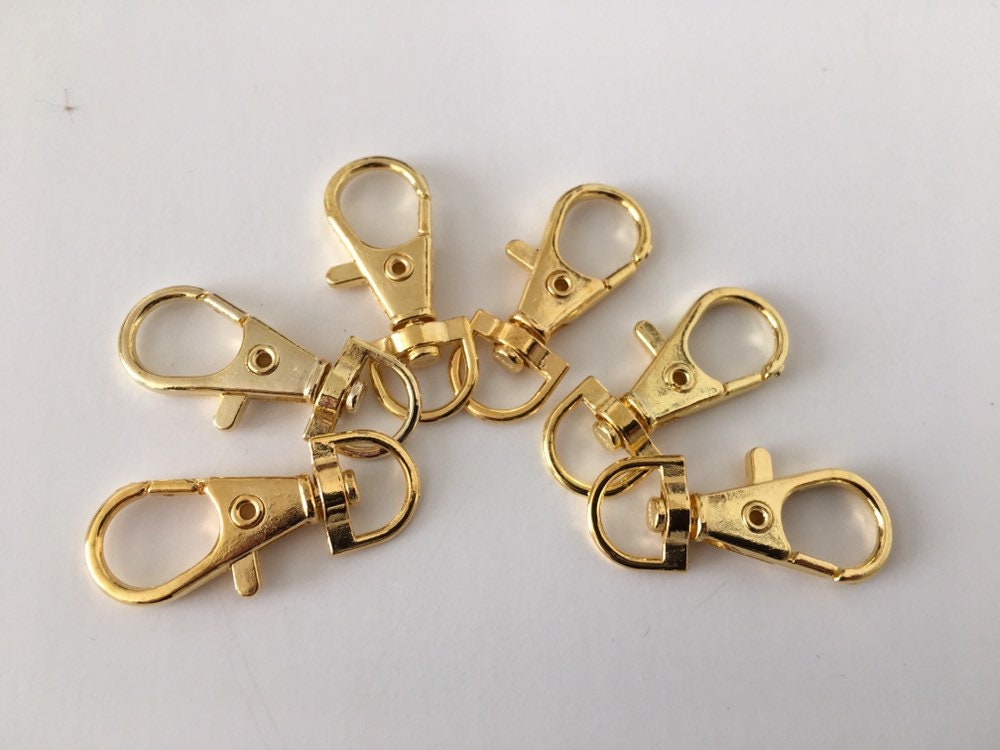 Set of 5 Pieces Large Swivel Clasps Silver Gold Tone Lobster - Etsy