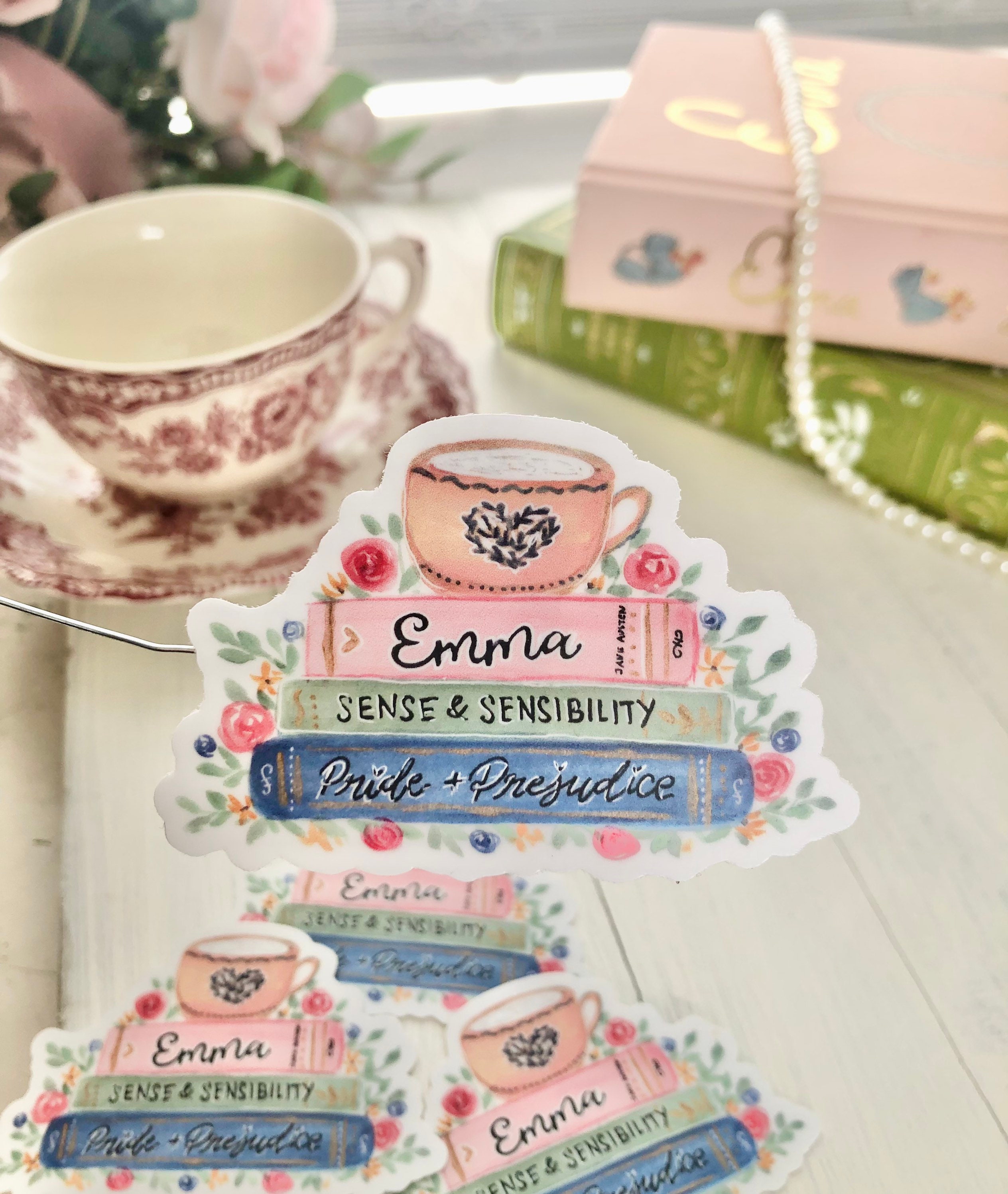 Jane Austen’s Books Stickers/emma, Sense and Sensibility, and Pride and ...
