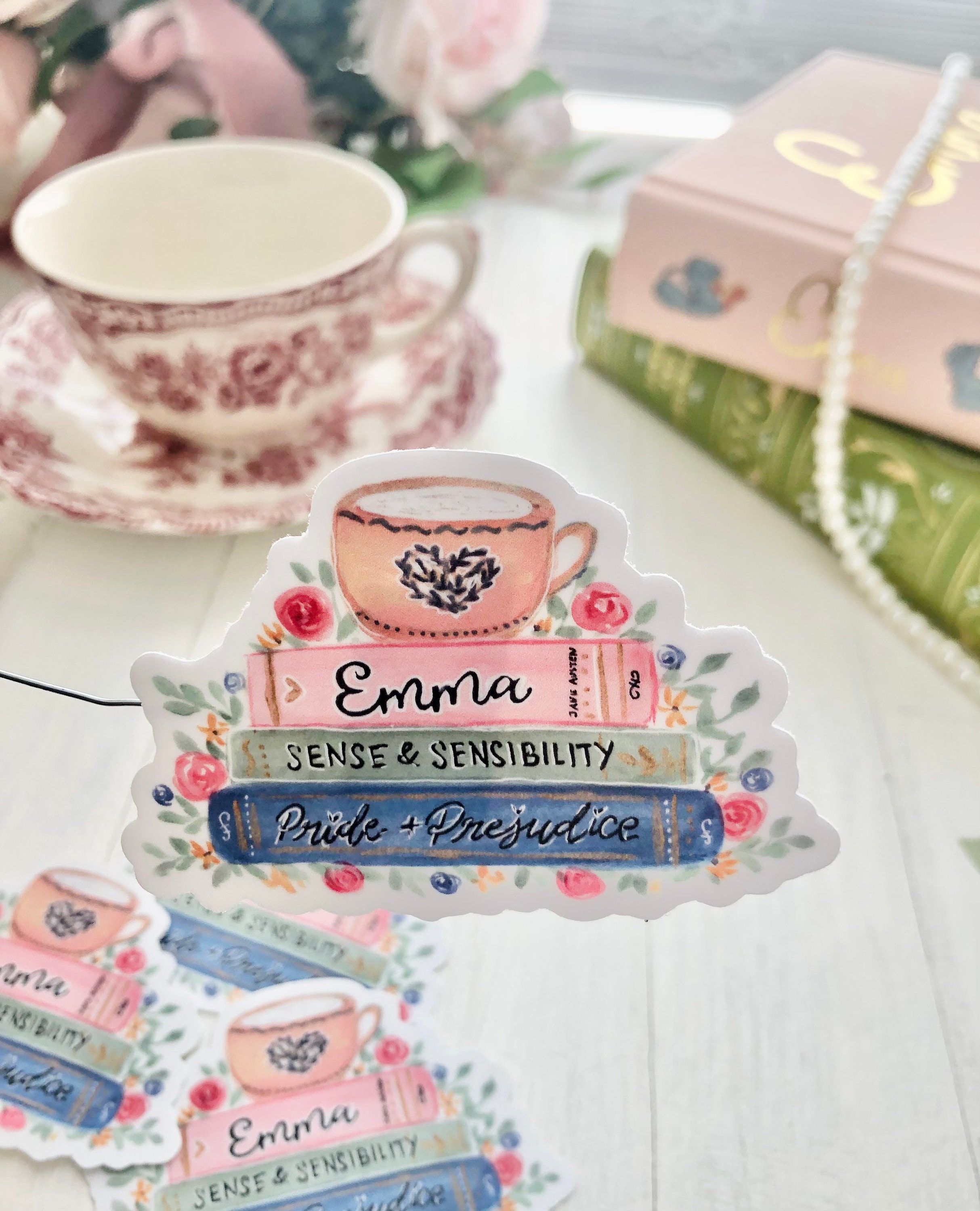 Jane Austens Books Stickers/emma Sense and Sensibility and - Etsy