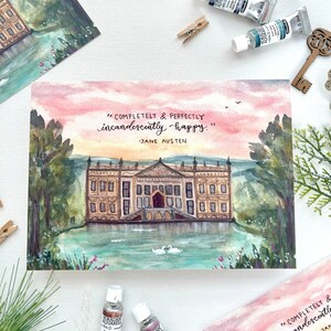 Pride and Prejudice Illustration / Perfectly Happy at Pemberley Art ...