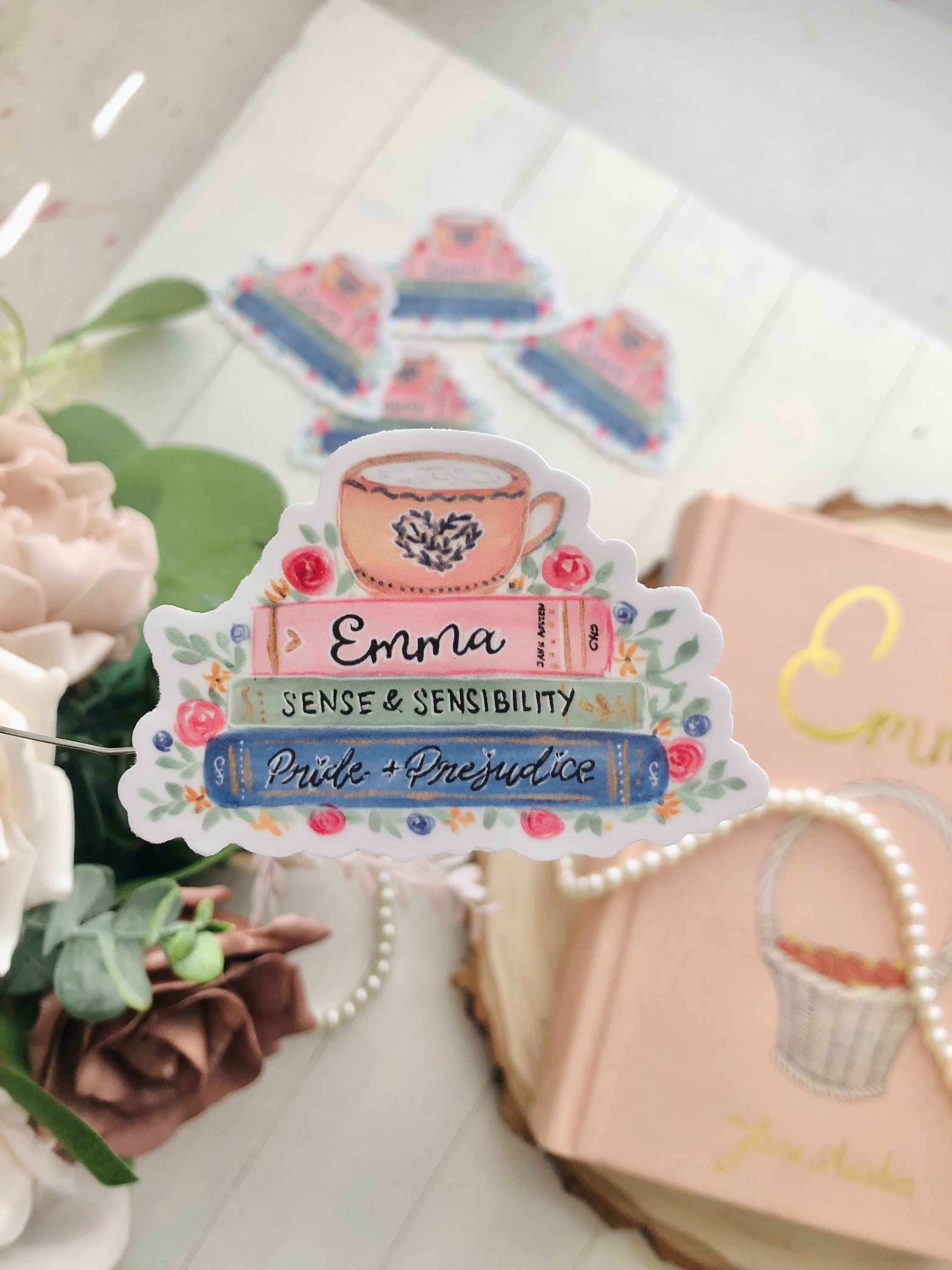 Jane Austens Books Stickers/emma Sense and Sensibility and - Etsy