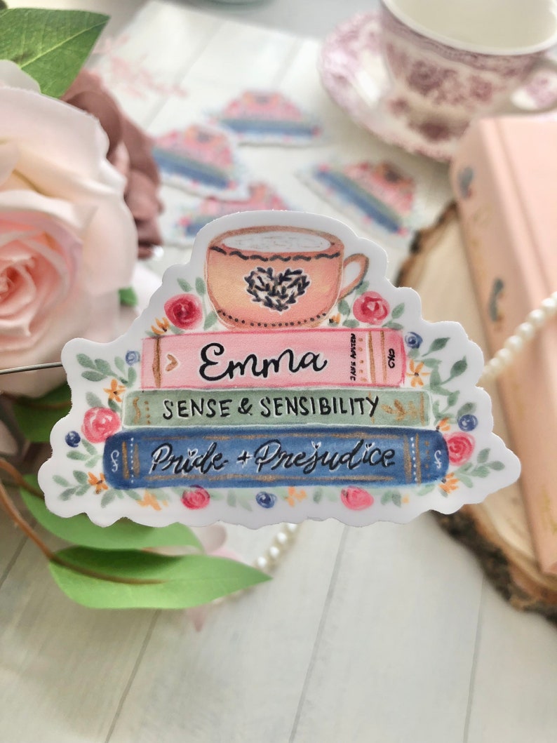 Jane Austen’s Books Stickers/emma, Sense and Sensibility, and Pride and ...